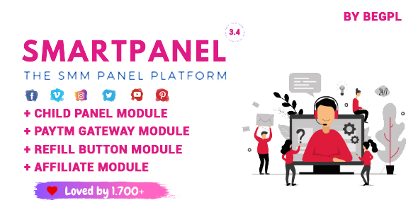 SmartPanel 3.4 - SMM Panel Script + Child Panel + PayTM Gateway + Refill Button + Affiliate ...