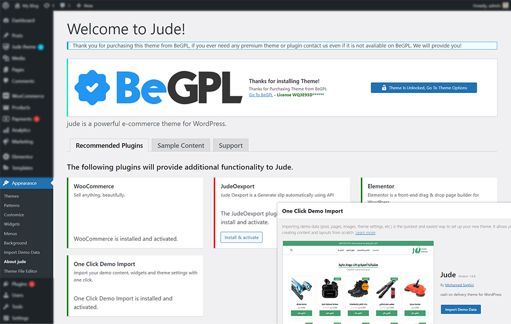 Jude Theme v1.6.8 (Hanout) WordPress template GPL Download - BeGPL