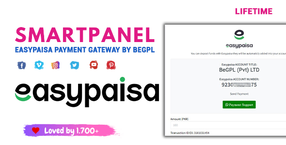 EasyPaisa Payment Module For Smart Panel 3.4 and v4.1 Download - BeGPL